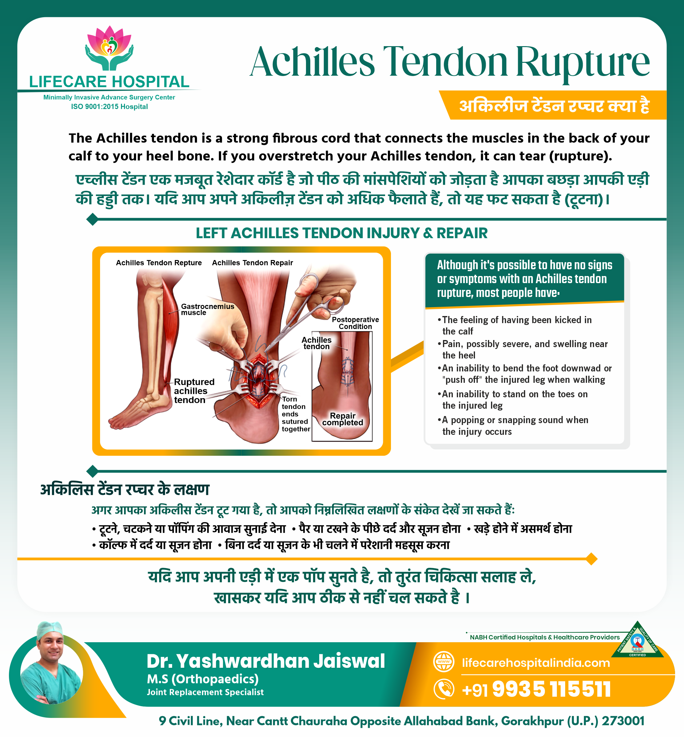 Achilles Tendon Rupture LIFECARE HOSPITAL